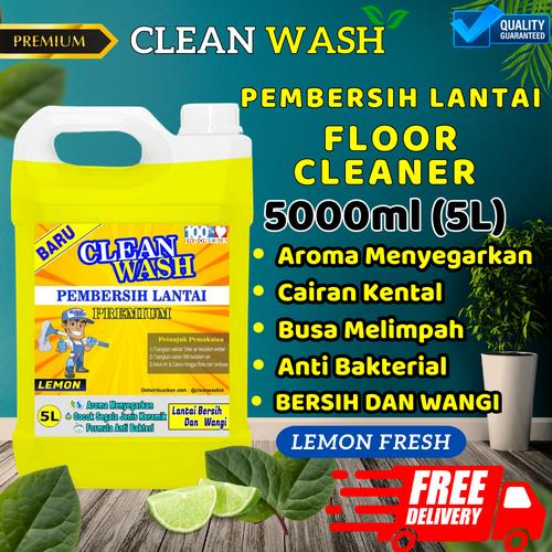 Promo CLEAN WASH Pembersih Lantai 5 Liter PREMIUM Floor Cleaner Pell ...