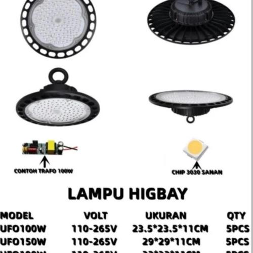 Jual Lampu Led highbay UFO 150 Watt / 150W / Lampu Led Industri Gudang ...