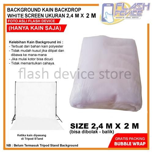 Jual Background Foto Studio White Screen 2,4 x 2 meter Kain Putih - Kab ...