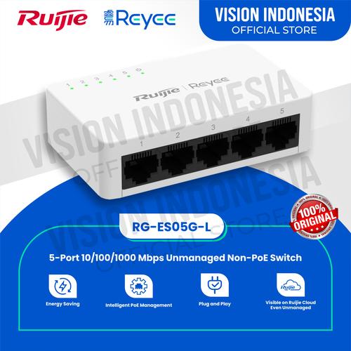 Jual RUIJIE RG-ES05G-L, 5-Port 10/100/1000 Mbps Unmanaged Non-PoE ...