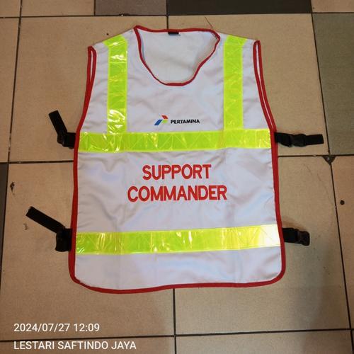 Jual ROMPI SAFETY / SAFETY VEST OKD PERTAMINA BORDIR SUPPORT COMMANDER ...