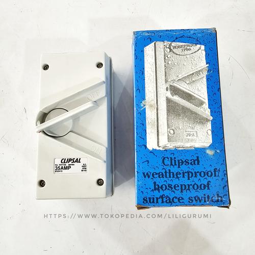 Jual Clipsal Isolator Switch Weatherproof Hoseproof Surface Switch 20A ...