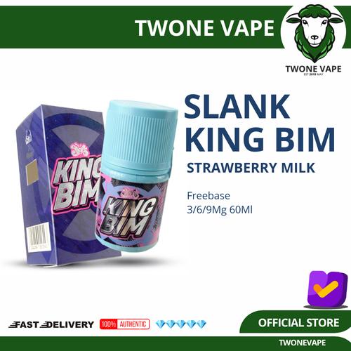 Jual Slank King Bim Strawberry Milk 60ML - Authentic Freebase - 6MG ...
