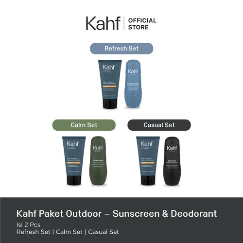 Promo Kahf Paket Outdoor Isi 2pcs - Deodorant & Sunscreen Cream ...