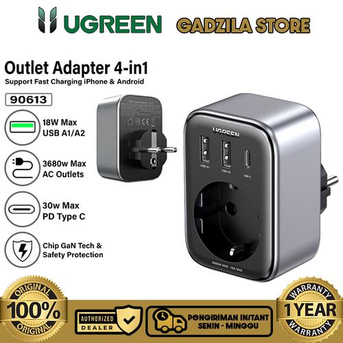 Promo UGREEN Adaptor Stop Kontak Power Outlet 4in1 GaN 30W Colokan ...