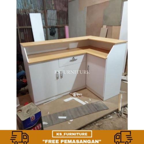 Jual meja kasir L minimalis ( bisa custom ukuran dan model ) - Jakarta ...
