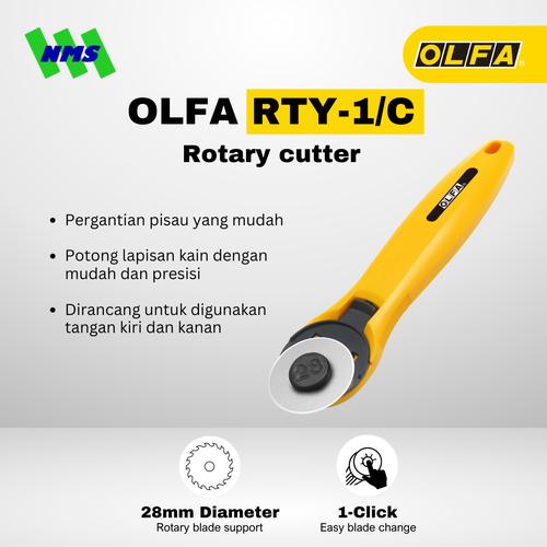 Promo Alat Gunting Kain OLFA RTY-1/C Rotary Cutter Pisau Kater Bulat ...