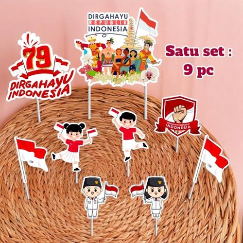 Jual Topper Tumpeng Kemerdekaan Dirgahayu Indonesia Topper Kue Aksesoris Kemerdekaan Merah Putih ...