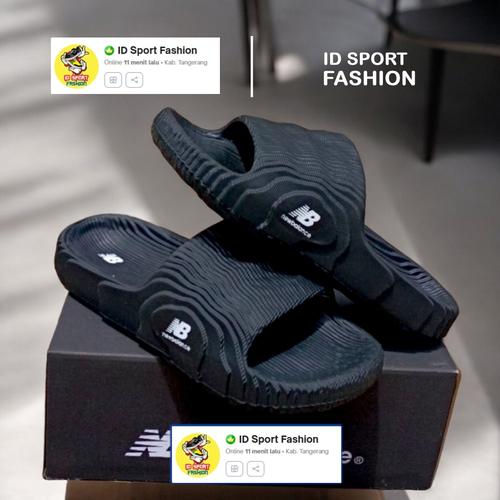 Promo Sandal Pria Slide NB Full Black 39 40 41 42 43 44 Sandal Selop ...