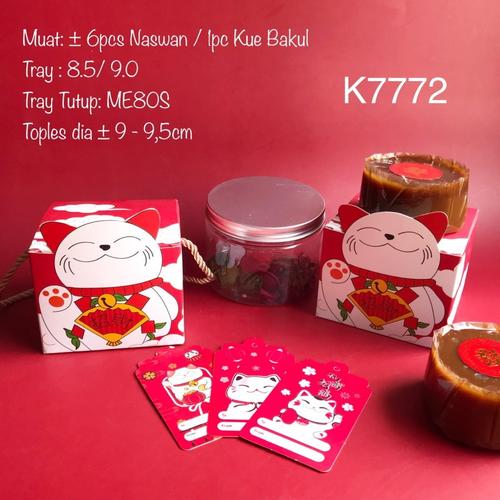 Jual dus mooncake packaging kue keranjang box ukuran 9x9x7 cm kardus ...