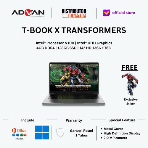 Promo Advan Laptop T BOOK Intel N100 4Gb/128GB 14" HD Free Windows 11 ...