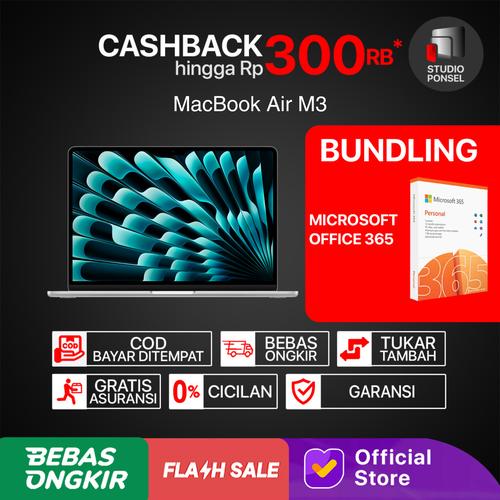 Promo Apple MacBook Air M3 2024 13-Inch 512GB 256GB RAM 16GB - 24/512GB ...