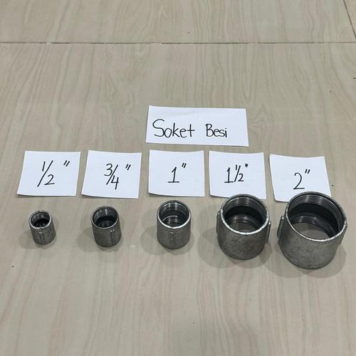 Jual Harga 1 buah) soket besi galvanis 1" inci sok besi 1 inci socket ...