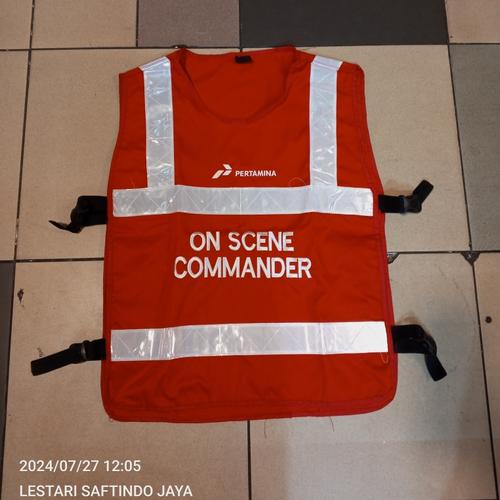 Jual ROMPI SAFETY / SAFETY VEST OKD PERTAMINA BORDIR ON SCENE COMMANDER ...