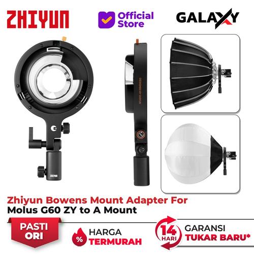 Promo Zhiyun Bowens Mount Adapter For Molus G60 ZY to A Mount Original Cicil 0% 3x - Kota ...