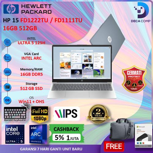 Promo Laptop HP 15-fd1111TU/15-fd1222TU Ultra 5-125H Ram 16GB 512GB SSD ...