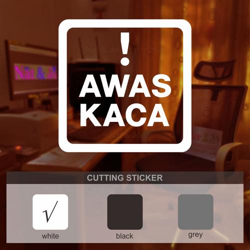 Jual Stiker Awas Kaca Kotak Tanda Seru Pintu Kaca Cafe Kantor Sign Cutting Sticker Wall Dinding ...