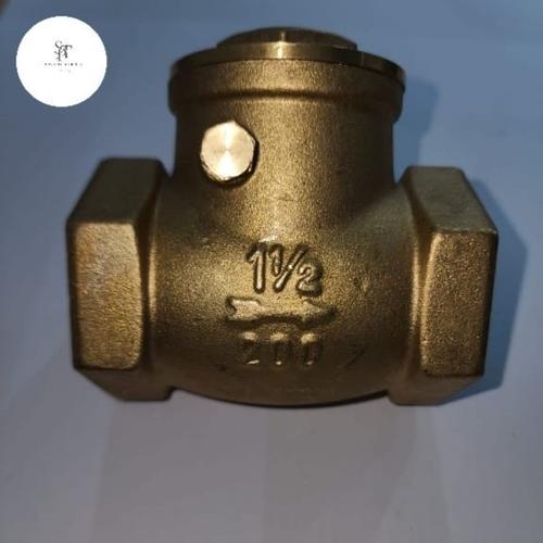 Jual Swing check Valve Brass Kuningan Drat 4" Inch / Check Valve ...