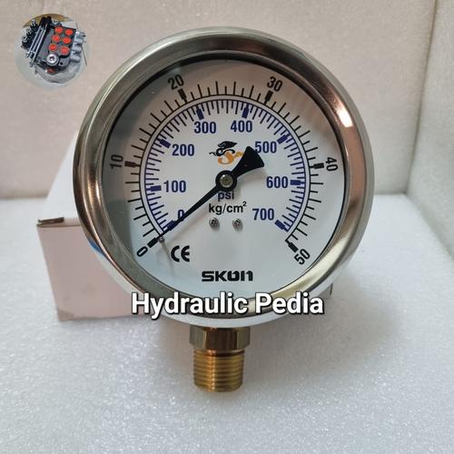 Jual 50 Bar Pressure gauge 4" inch SKON // Manometer Gauge 4 inch 700 ...