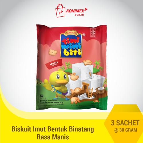 Jual Tini Wini Biti Biskuit Anak Manis 30 g bentuk binatang 3 sachet ...
