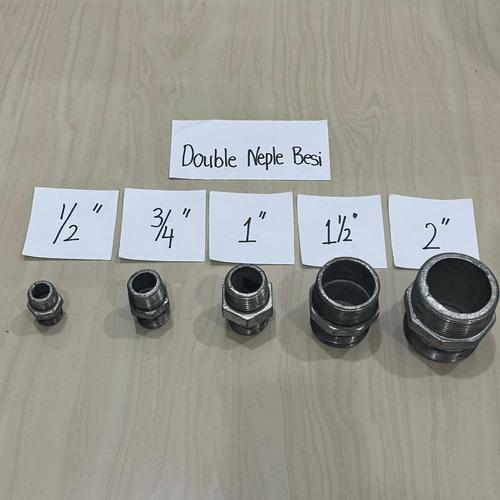 Jual HARGA 1 BUAH double nepel besi 2" inci galvanis dobel nipple 2 ...