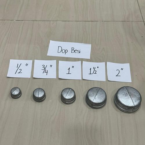 Jual (Harga 1 buah) Dop besi galvanis 11/2"inci tutup drat dalam besi 1 ...