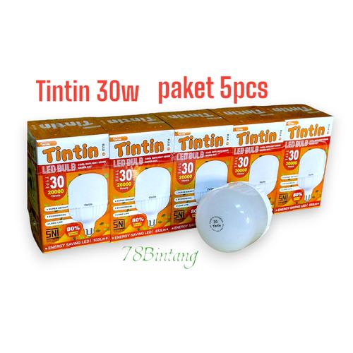 Jual Lampu tintin 30 watt paket 5pcs - bohlam LED TINTIN tipe 30 isi ...
