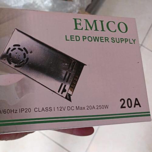 Jual Travo / Trafo / LED Driver Lampu LED EMICO 12V DC 20A / Power ...