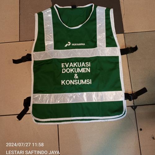 Jual ROMPI SAFETY / SAFETY VEST OKD PERTAMINA BORDIR HIJAU SILVER ...