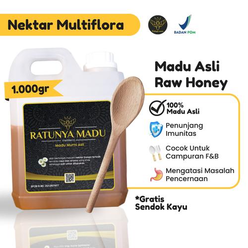 Promo Madu Murni Asli 1kg- Madu Multiflora Murni 100% Asli - 1kg ...