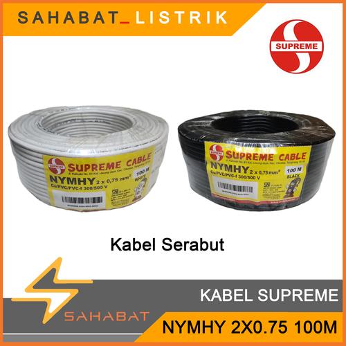 Jual KABEL LISTRIK SUPREME NYMHY 2X0.75 100M - Putih - Jakarta Pusat - SahabatListrik | Tokopedia