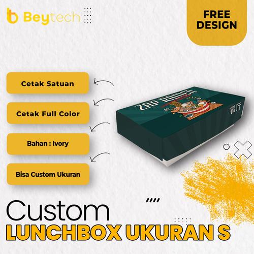 Jual [CETAK SATUAN] Custom Cetak Paper Lunch Box Size S Food Grade Full ...