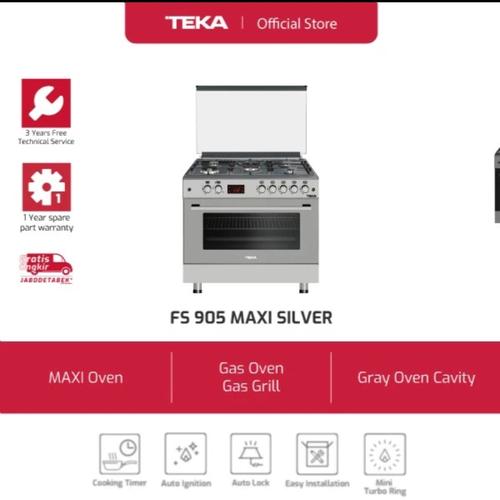 Jual Teka Freestanding Cooker FS 905 Maxi Silver 90cm Full Oven - Kota ...