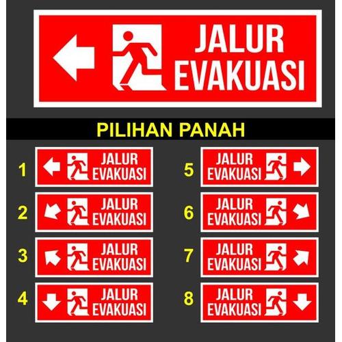 Jual Stiker Dinding Cutting Sticker Safety Sign K3 Tanda Arah Jalur ...