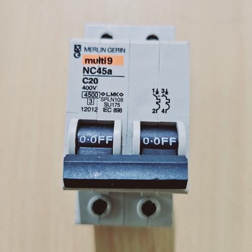 Jual MCB Multi9/Multi 9 Merlin Gerin NC45a 2P 20A / MCB Merlin Gerin 2P 20A - Kota Palembang ...