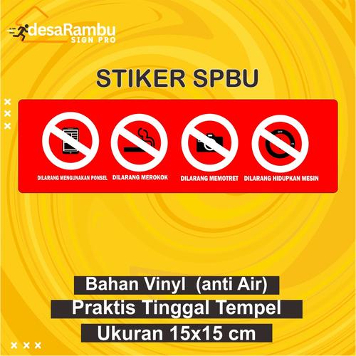 Jual Cetak Stiker Akrilik Rambu Khusus di SPBU Ukuran 15 CM X 15 CM ...