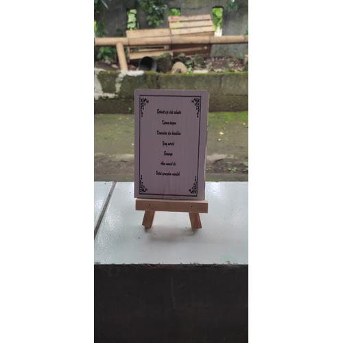 Jual easel 15/10 cm,Standing kayu 15/10cm : photo, no meja, menu RM ...