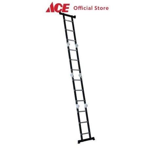 Jual Ace - Krisbow 3 Mtr Tangga Lipat Aluminium Steel 4x3 Step - Hitam ...