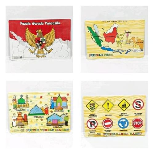 Jual [capt] Mainan Edukasi Anak PUZZLE PETA,PANCASILA,PROFESI,KELUARGA ...