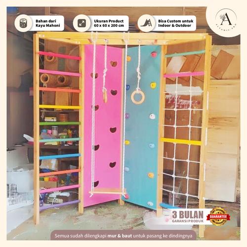 Jual Mainan Anak Playground Brakiasi Lipat Dinding Ayunan Tangga Tali ...