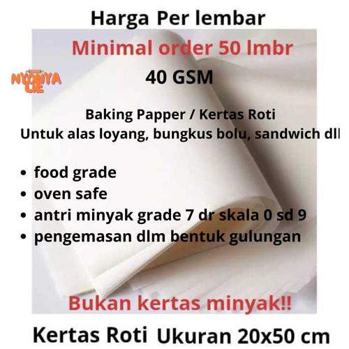 Jual 20X50 Cm Kertas Roti Putih Wrapping Paper Bungkus Kado Kertas ...