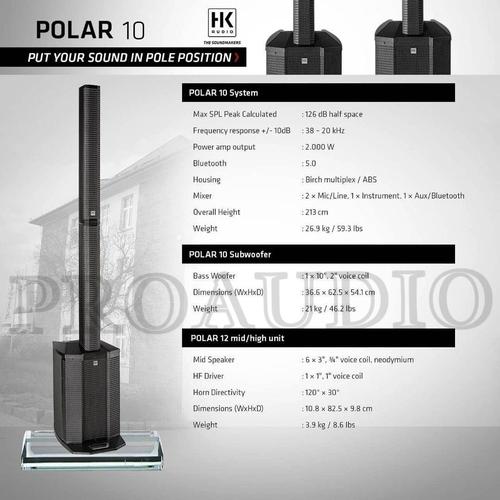 Jual HK AUDIO POLAR10 SPEAKER AKTIF SATELITE ORIGINAL / POLAR 10 COLUMN ...