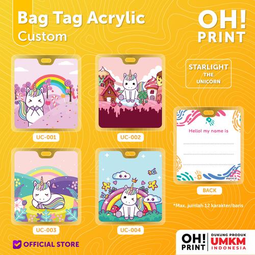 Jual Bag Tag Acrylic Custom Nama Bag Tag Koper Tas Luggage Tag A ...