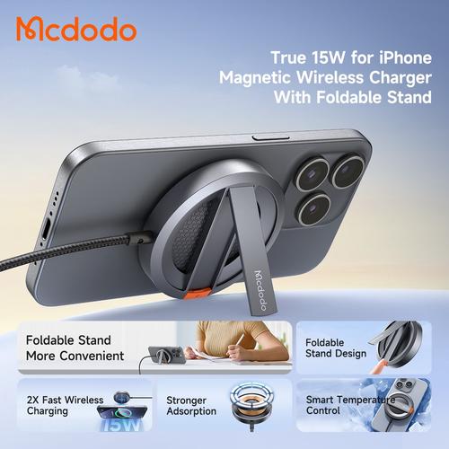 Promo MCDODO UNIVERSAL Kabel Magsafe Wireless Charger With Stand Fast Charging 15w - CH-5500 New ...