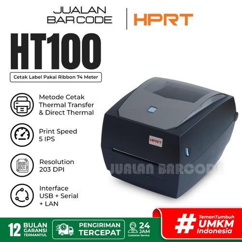 Jual PRINTER BARCODE HPRT HT100 - XT300 SETARA HONEYWELL PC42T | PC42T ...