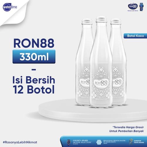 Promo Ron88 330ml Botol Kaca / Air Minum Mineral 330ml 1 dus = 12 botol ...