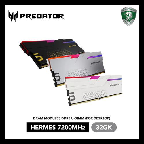 Promo PREDATOR HERMES DDR5 7200 MHz RGB U-DIMM [Desktop RAM] - Silver ...