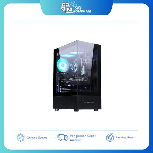 Jual Casing Gaming Raptor Glass Flow Y Black Series Free 3 Fan Rgb ...
