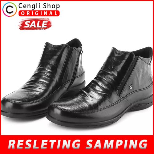 Jual SEPATU BOOT PLAYBOY KERJA KANTOR PRIA BRANDED ORIGINAL HITAM PL05 ...