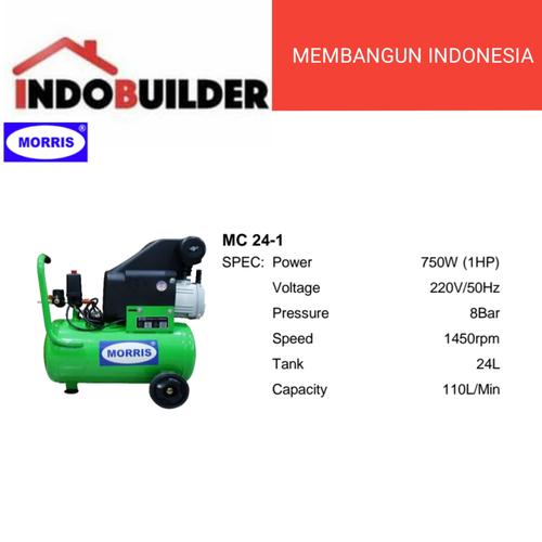 Jual MORRIS MC 241 PORTABLE AIR COMPRESSOR 1 HP KOMPRESOR UDARA - Kab. Tangerang - Indo Builder ...